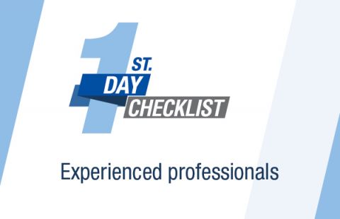 The first day: a guide for experienced professionals
